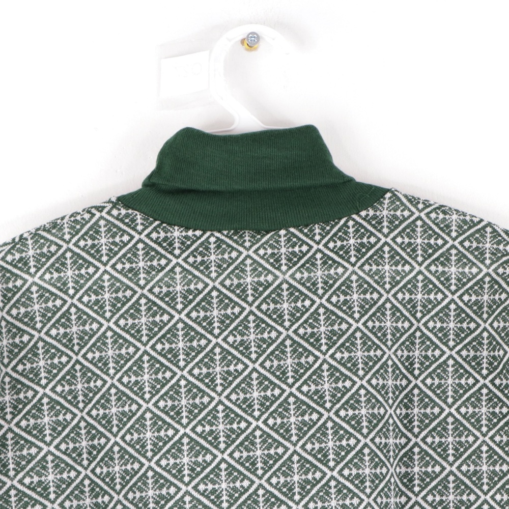 Nos Vintage 70s Snowflake Turtleneck Sweater - Gem